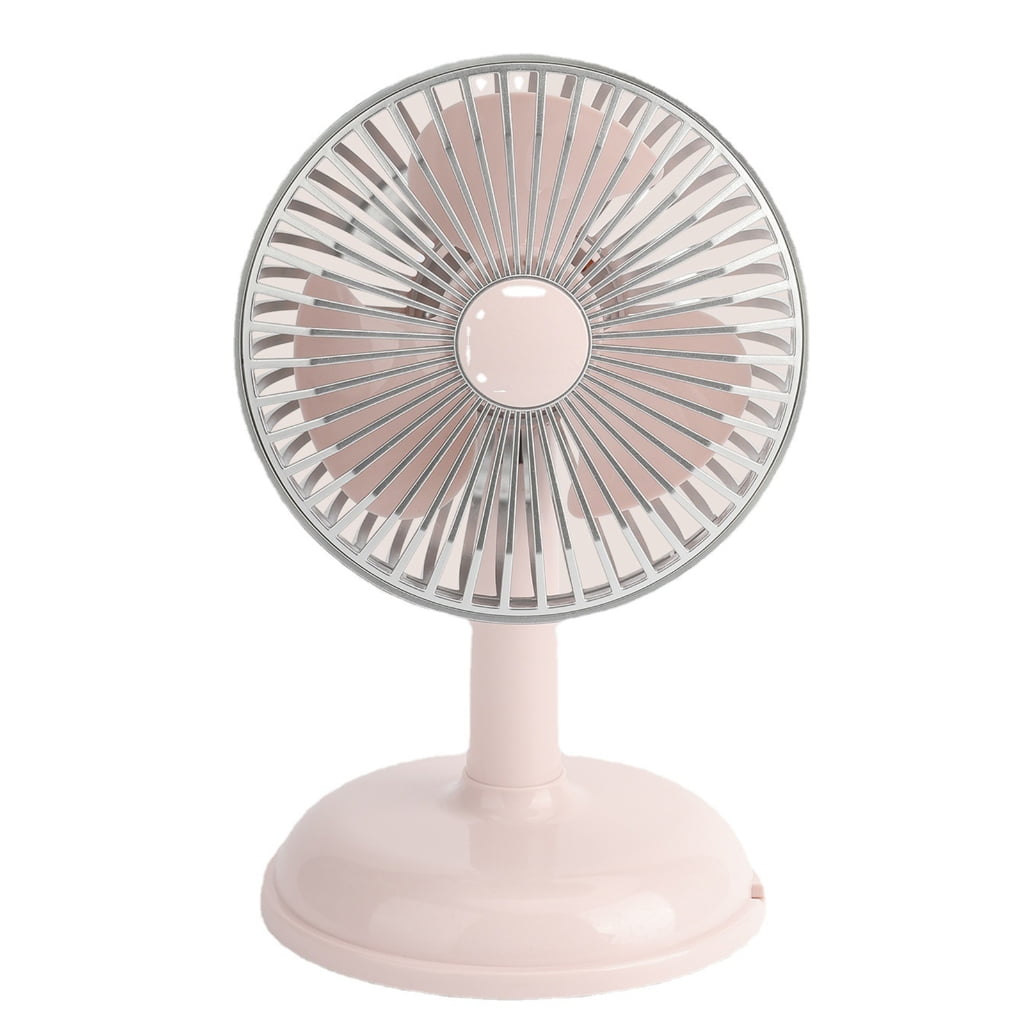 Retro Style USB Desk Fan Mini Table Fan 2 Speeds Angle Adjustable Fan ...