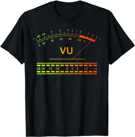 Retro Style VU Meter Vintage Audio Recording Engineer T-Shirt - Walmart.com