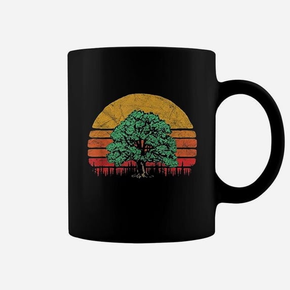 Retro Sun Minimalist Oak Tree Coffee Mug - Walmart.com
