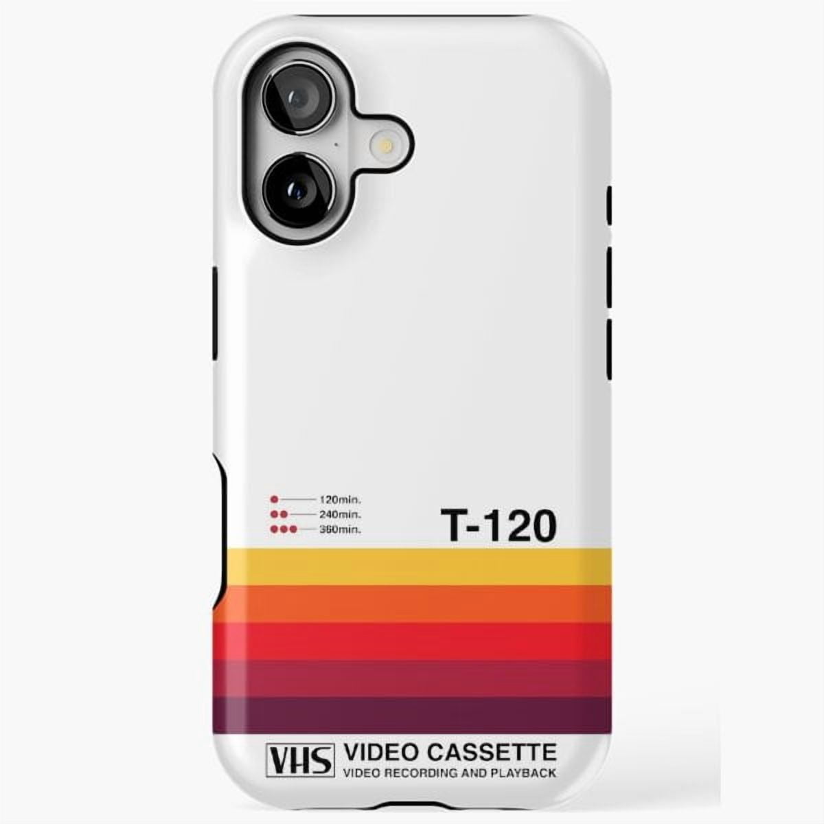 Retro Sunset Video Cassette VHS Aesthetic Case for iPhone 17 16 15 14 ...