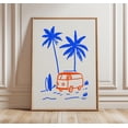 Retro Surf Van Minimal Beach Poster Unframed Paper Print - Walmart.com