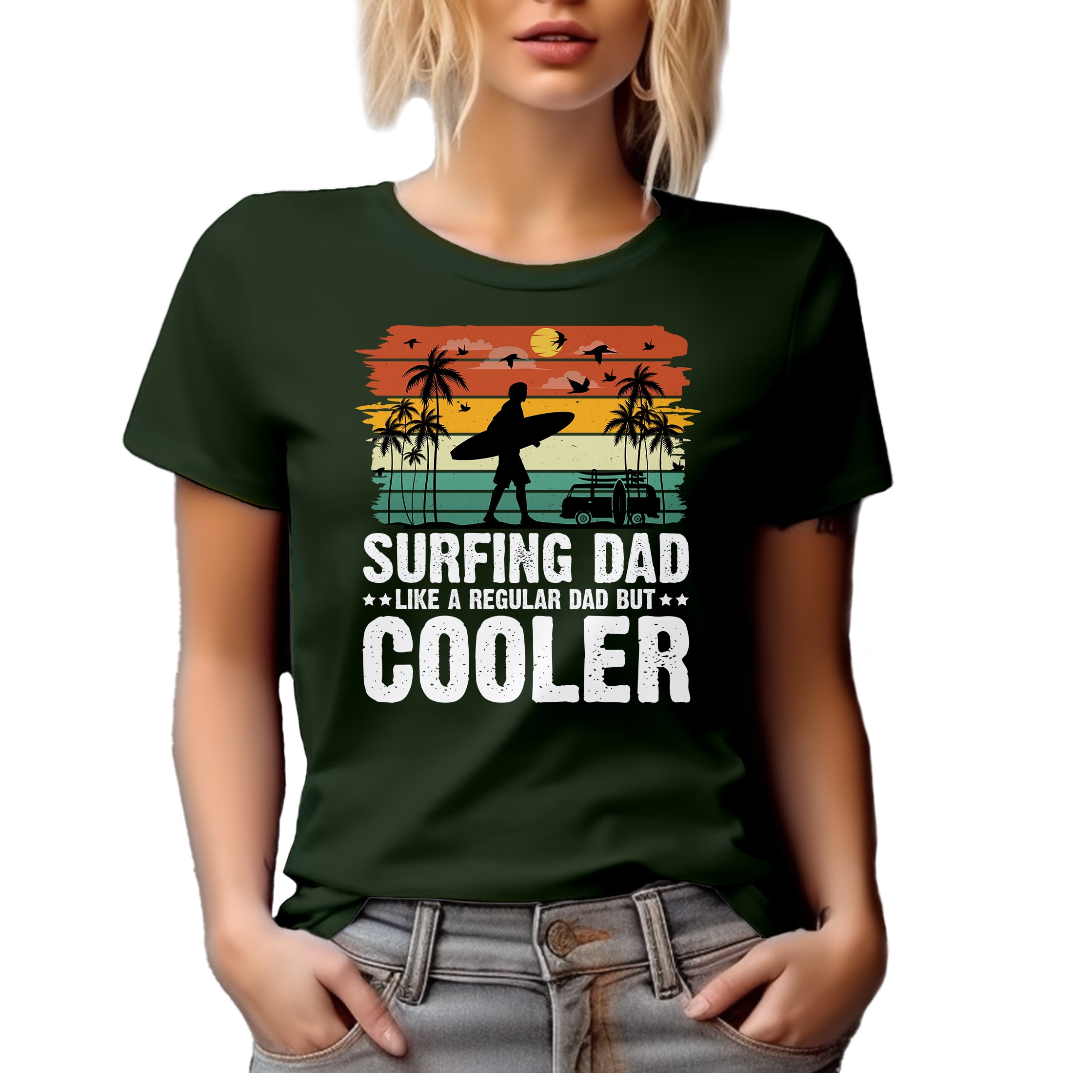 Retro Surfing Dad Like a Regular Dad but Cooler feat. a Surfer, Father ...