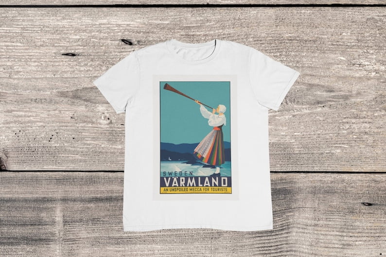 Retro Sweden Värmland T shirt - Varmland - Stockholm - Örebro - Västra - Walmart.com