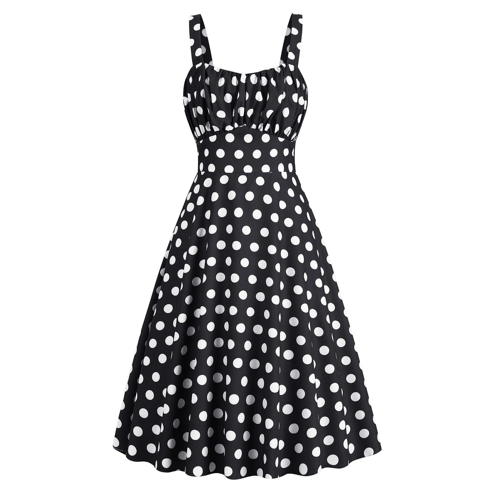 Retro Swing Dresses for Women 1950s Vintage Rockabilly Clothes Pinup ...