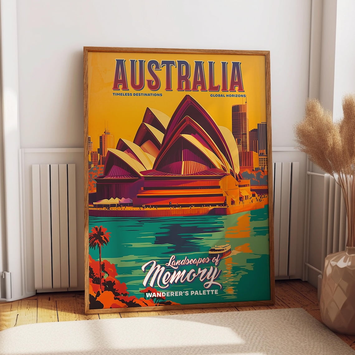 Retro Sydney Opera House Print - Australia Travel Poster Souvenir ...