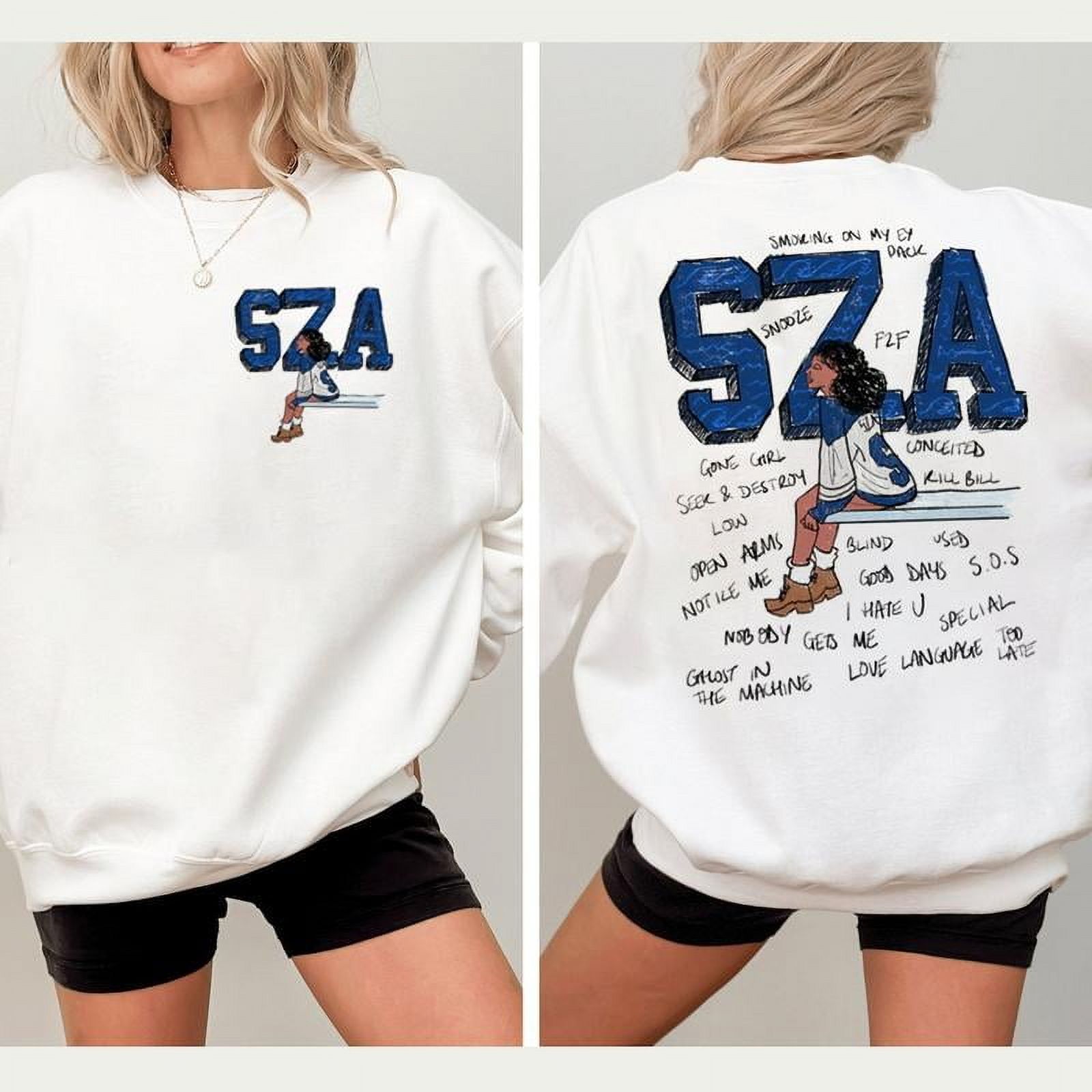 Retro Sza Sweat Good Days Merch Sza Sos Tour Sweater 2024 Sza Sos Album ...