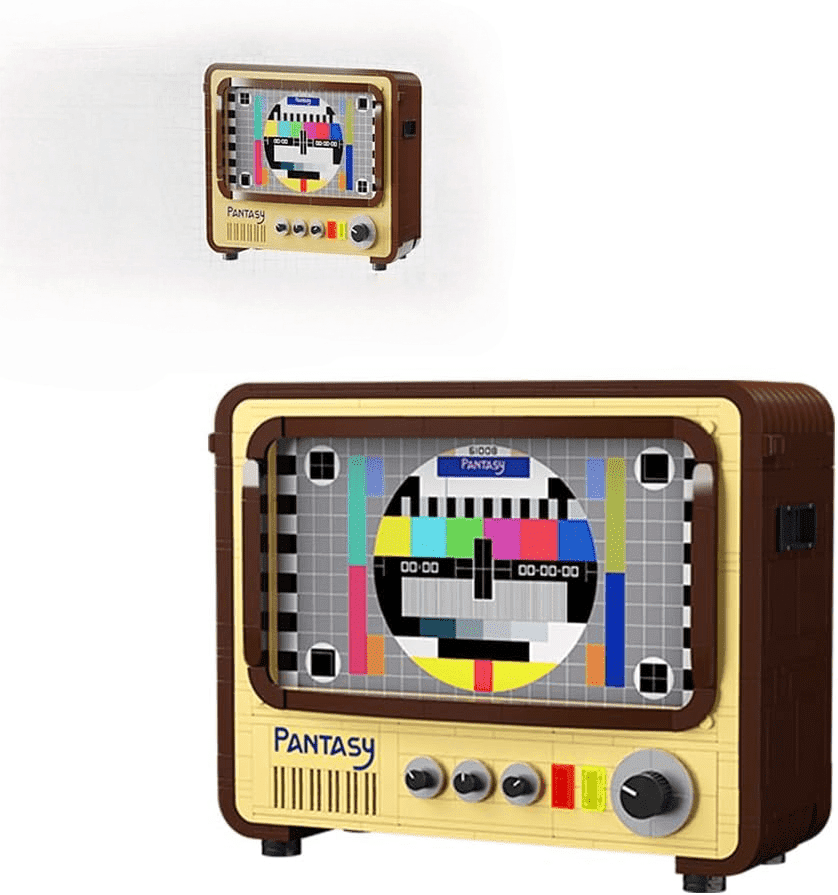 Retro TV Building Kit Vintage Television Model, DIY Construction Set ...