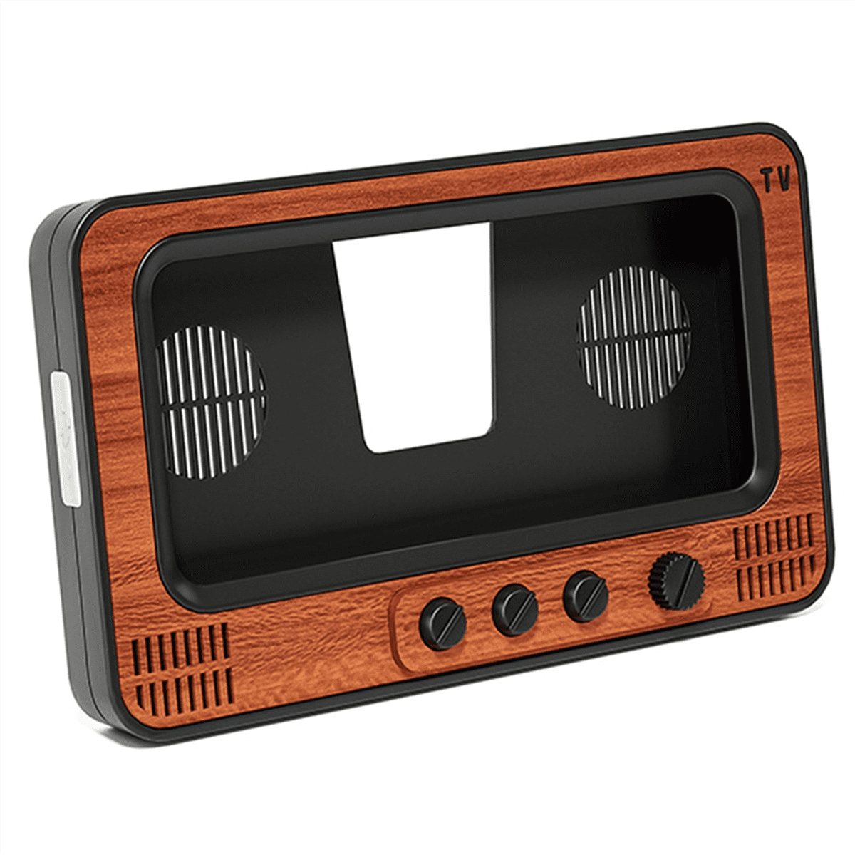 Retro TV Phone Holder Style Stand with Speaker Decoration for Desktop ...