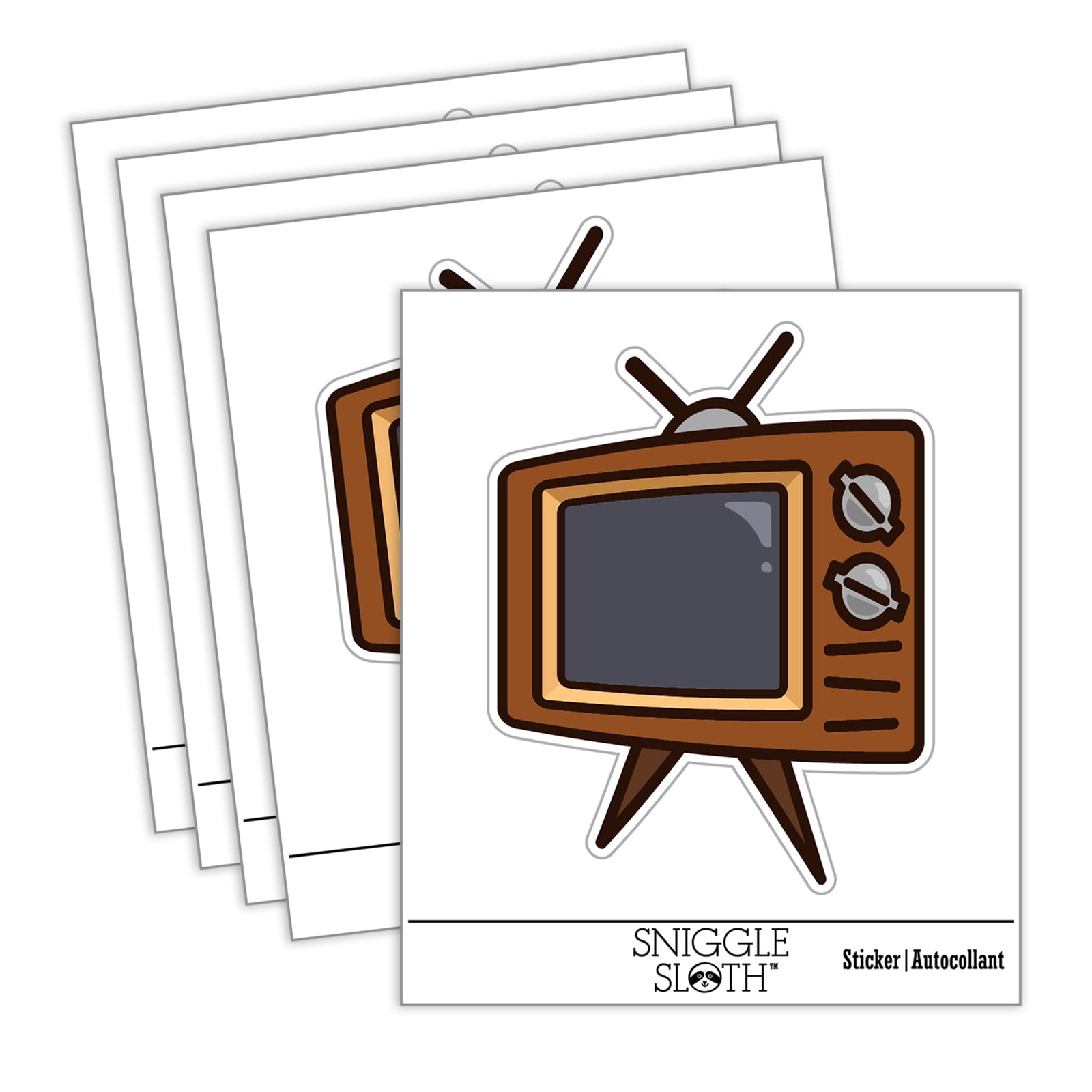 Retro TV Television Car Window Bumper Water Bottle Phone Tablet Laptop ...