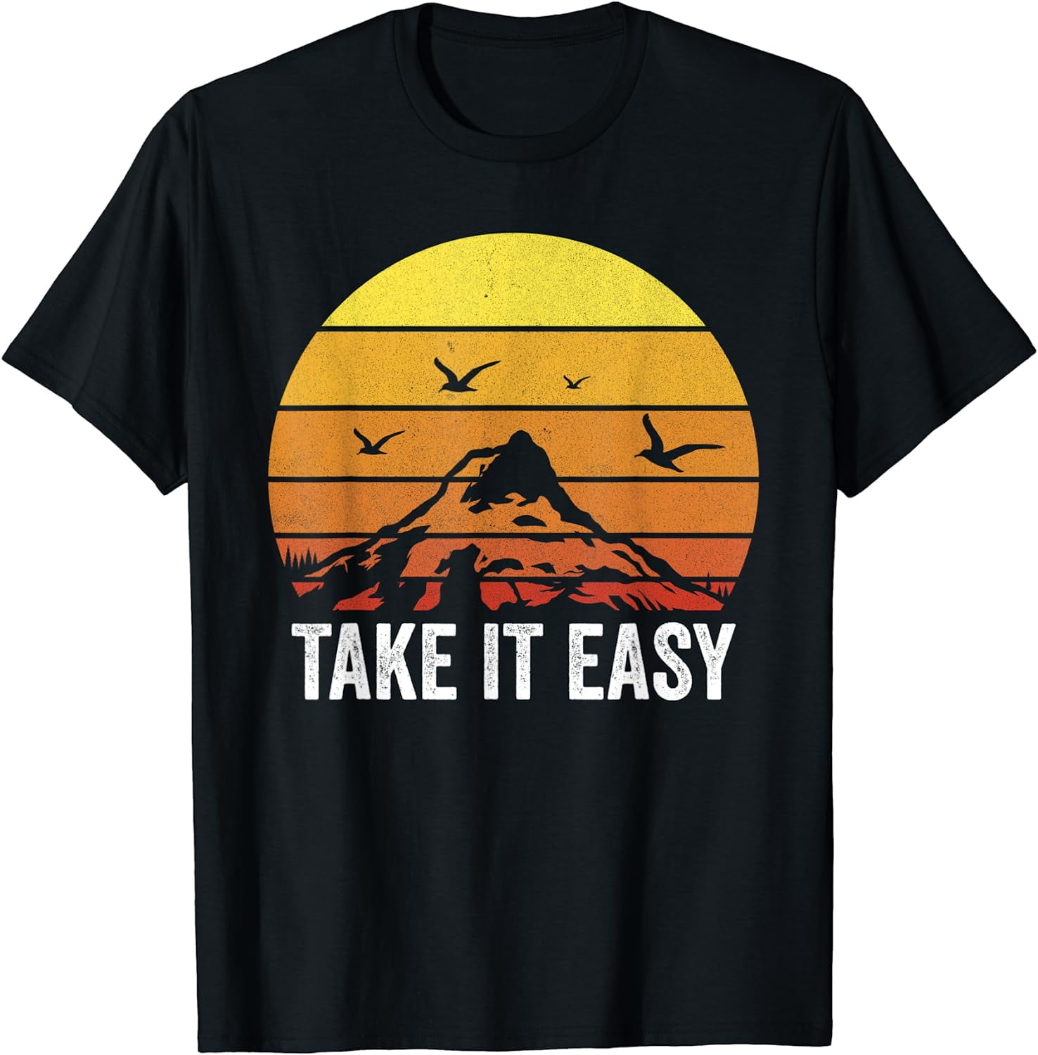 Retro Take It Easy Shirt Vintage Outdoors Camping T-Shirt - Walmart.com