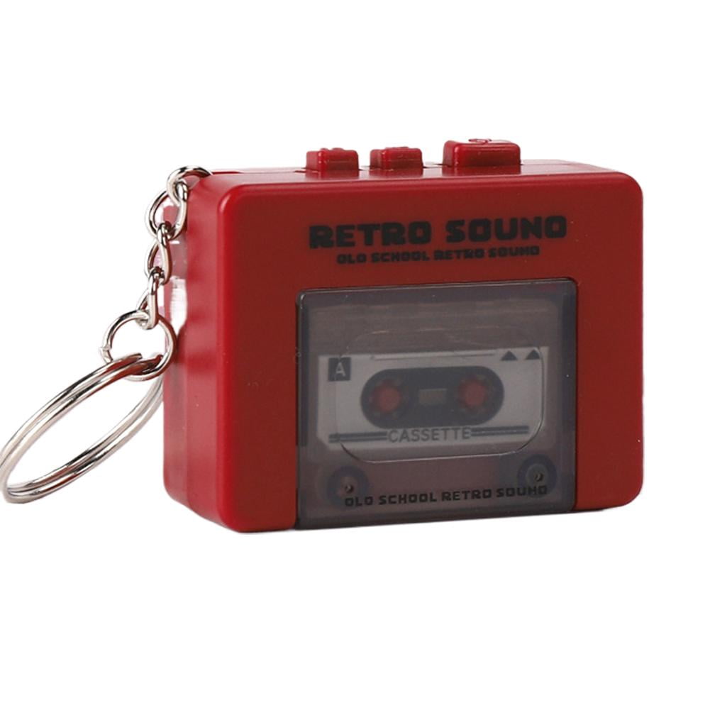 Retro Tape Recorder Pendant Keychain Cassette Tape Recorder Mini ...