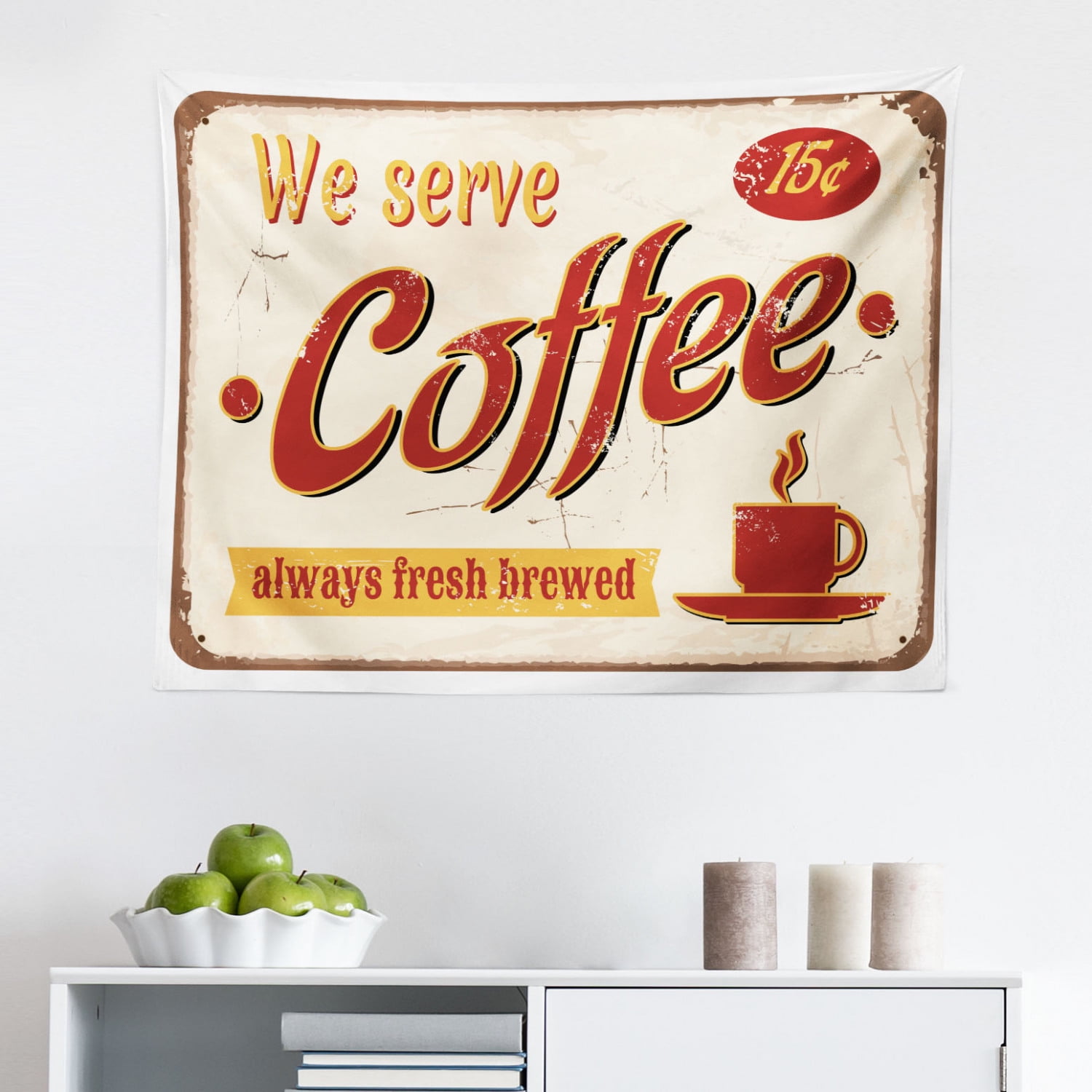 Retro Tapestry, Nostalgic Tin Signs Mexican Food Prints Aged ...