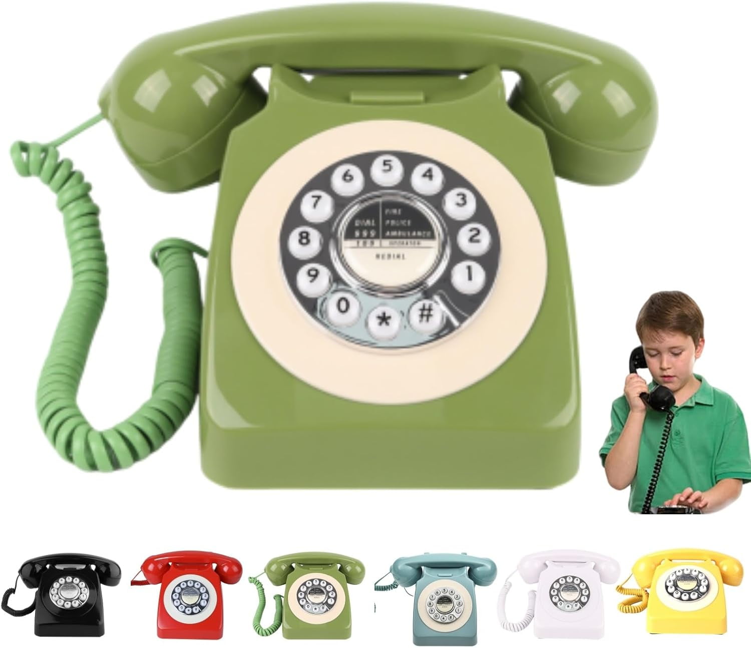 Retro Tattle Phone for Classroom – 2025 Creativity Vintage Landline ...