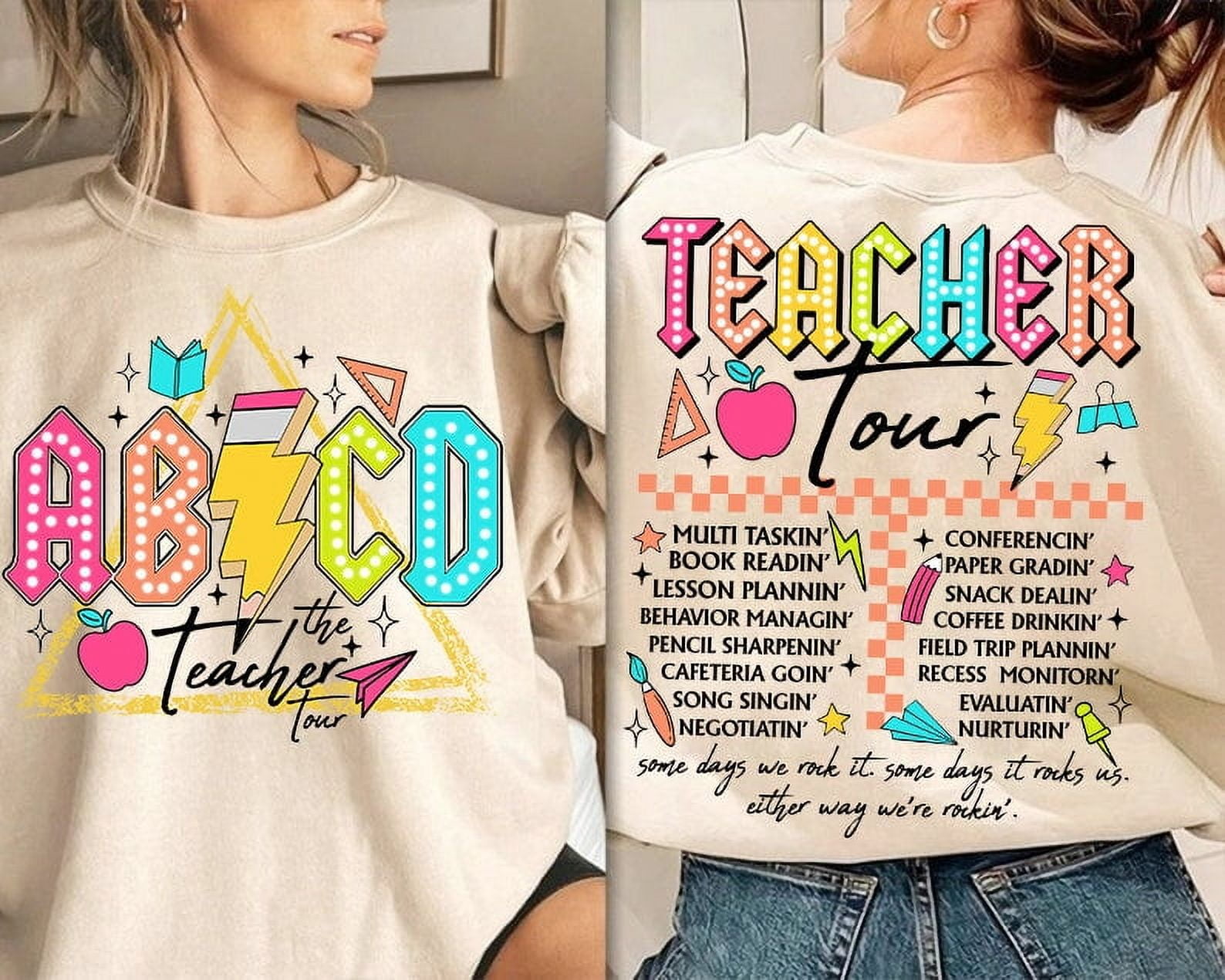 Retro Teacher ABCD Teacher Tour Back To School, End of Year Pnh ...