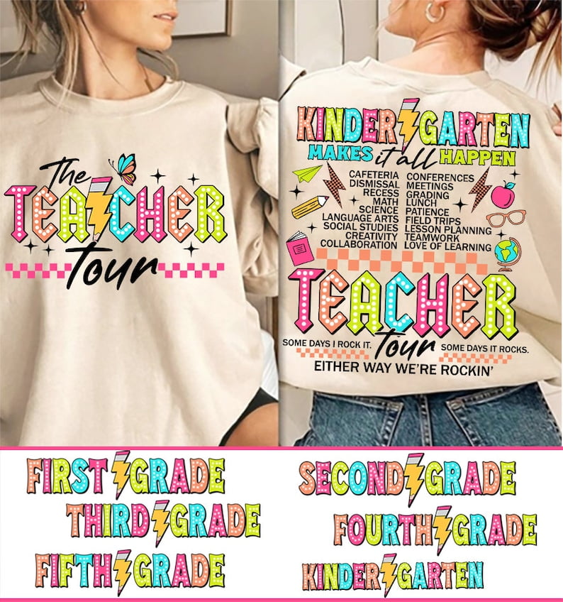 Retro Teacher Tour Bundle ABCD Teacher Tour Back To School, End of Year ...