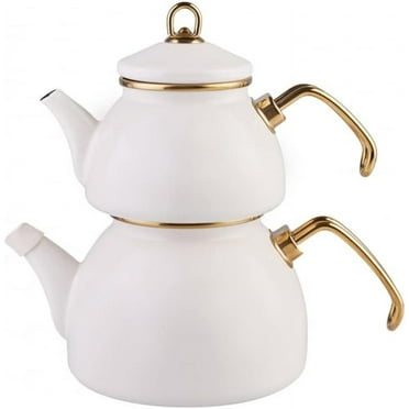 Korkmaz A192 Rosanna Turkish Teapot Set for Stovetop, 18/10 Stainless ...