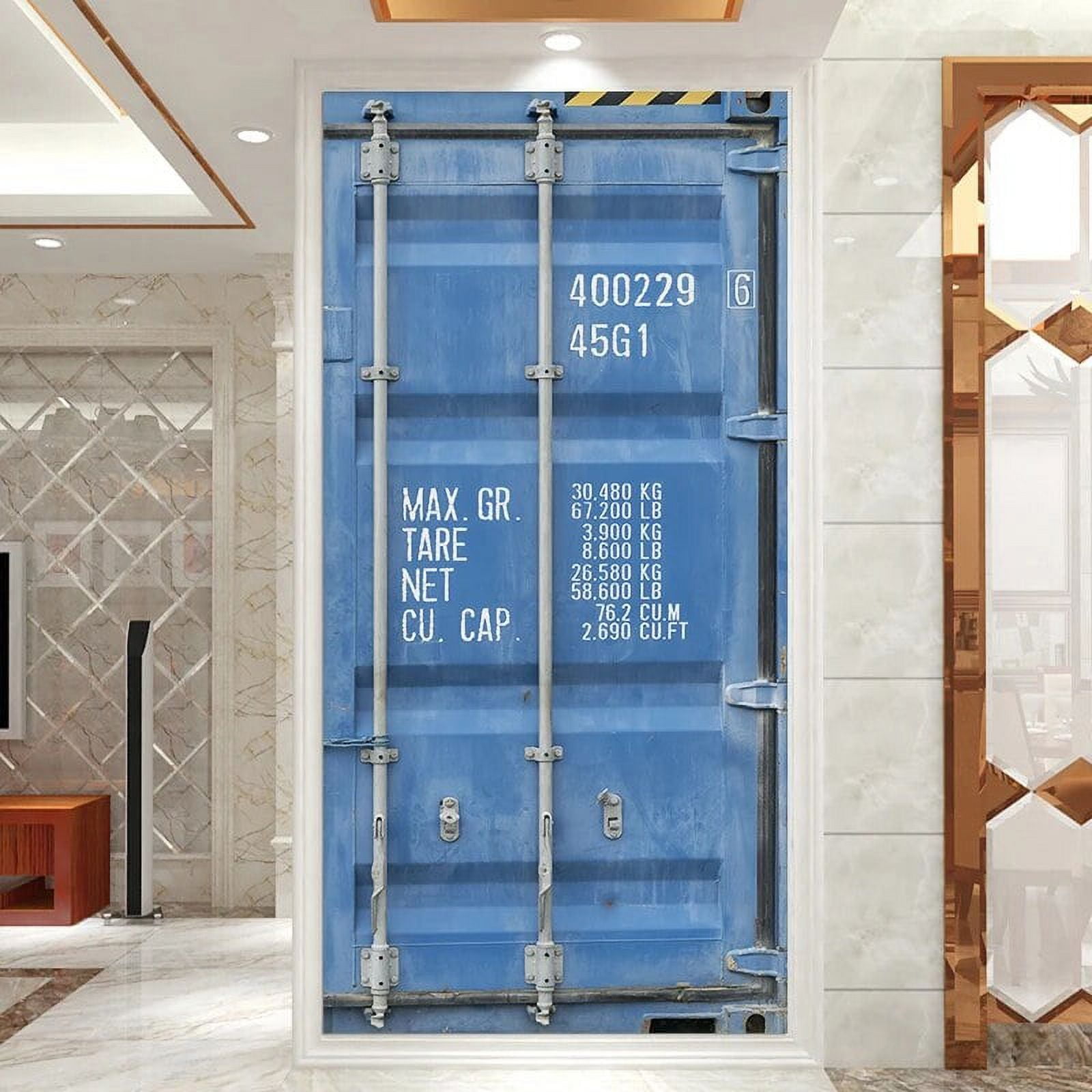 Retro Telephone Booth Door Sticker Bookcase Wine Cabinet Container ...