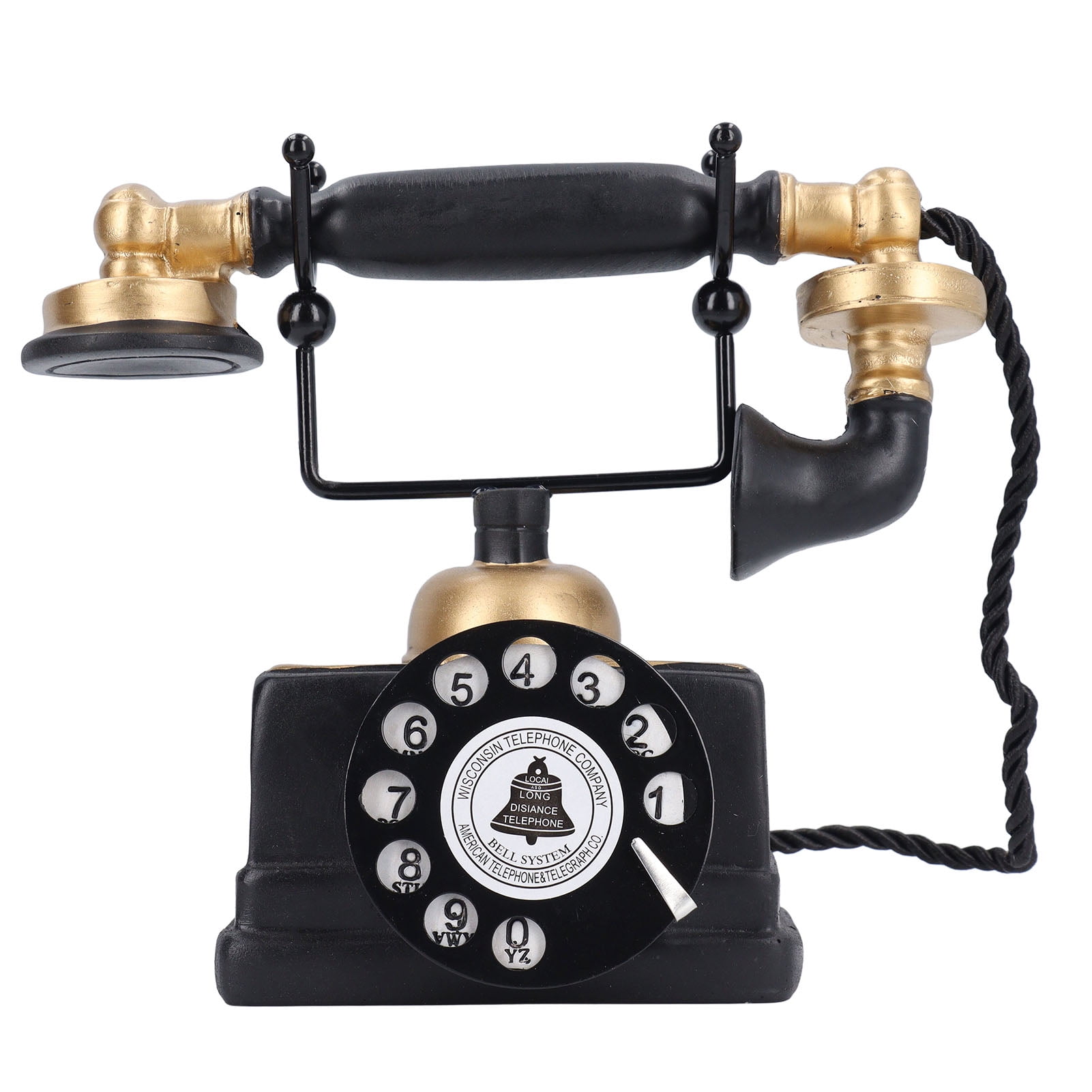 Retro Telephone Ornament Antique Corded Landline Telephone Decor ...