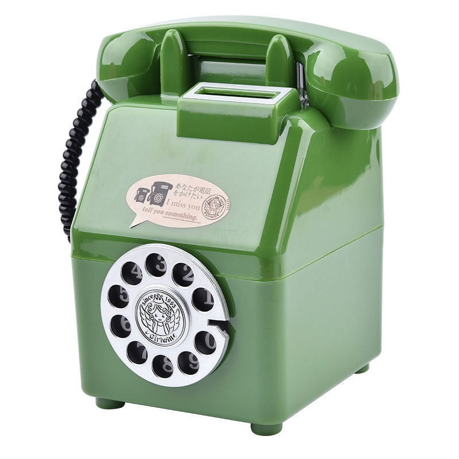 Retro Telephone Piggy Bank Figurine Tabletop Decoration Phone Money ...