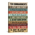 Retro Ten Commandments Christian Bible Verse For Home Church Canvas ...