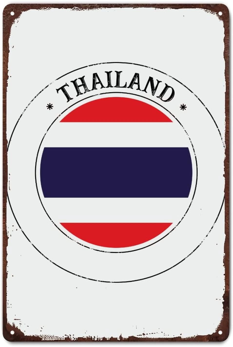 Retro Thailand Metal Sign, Thailand Flag Tin Sign Indoor Or Outdoor ...