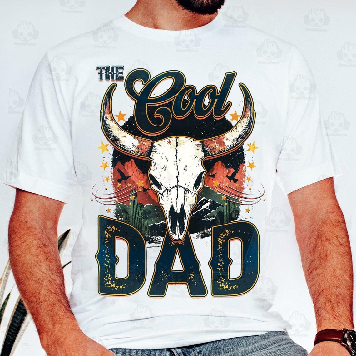 Retro The Cool Dad Tshirt, Western The Cool Dad Shirt, Happy Father's ...