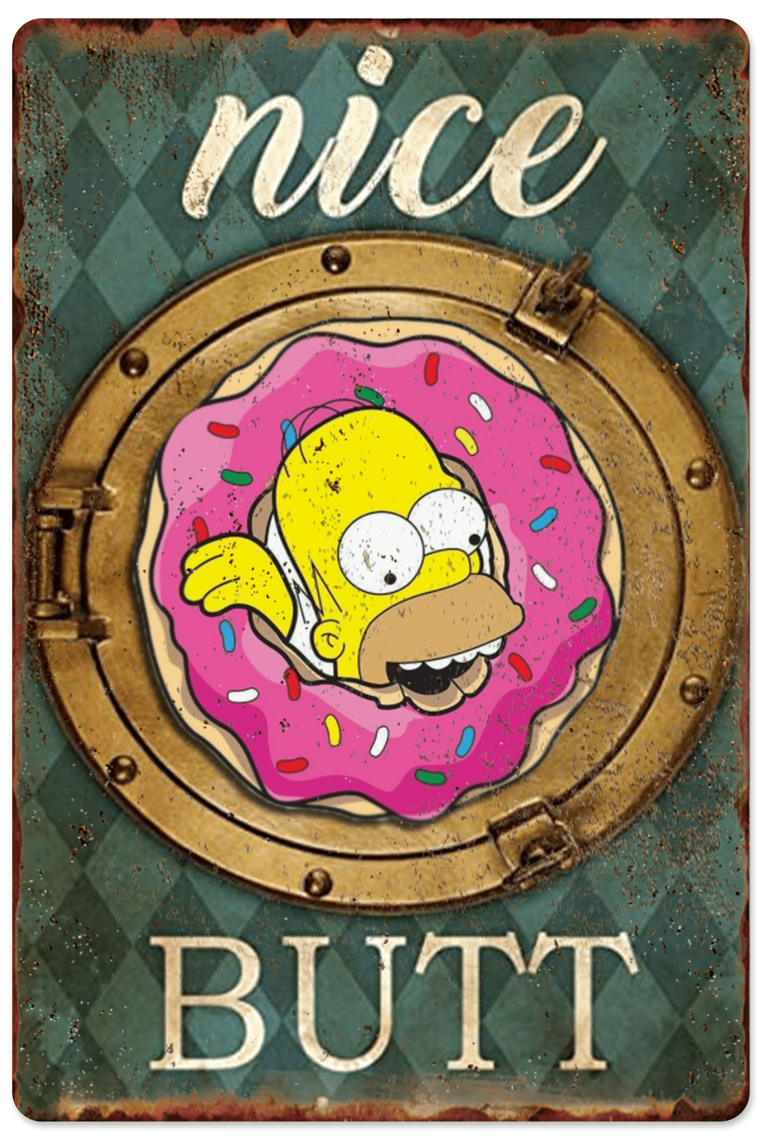 Retro The Homer Simpson Metal Poster Funny Simpsons Bathroom Decor ...