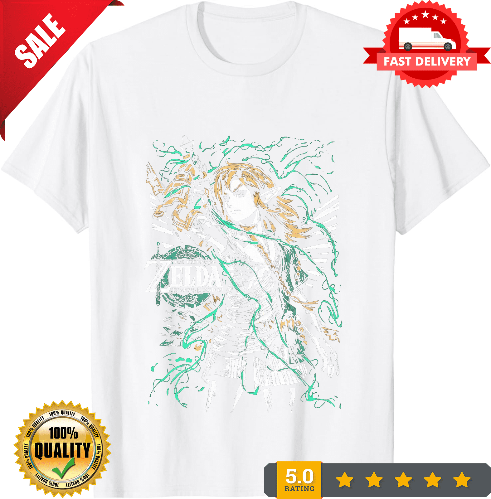 Retro The Legend of Zelda T-shirt Link To The Past Graphic Print Black ...