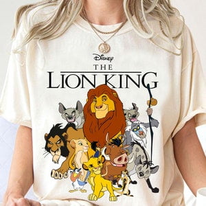Retro The Lion King Group Characters Shirt, Mufasa Simba Timon Pumbaa ...