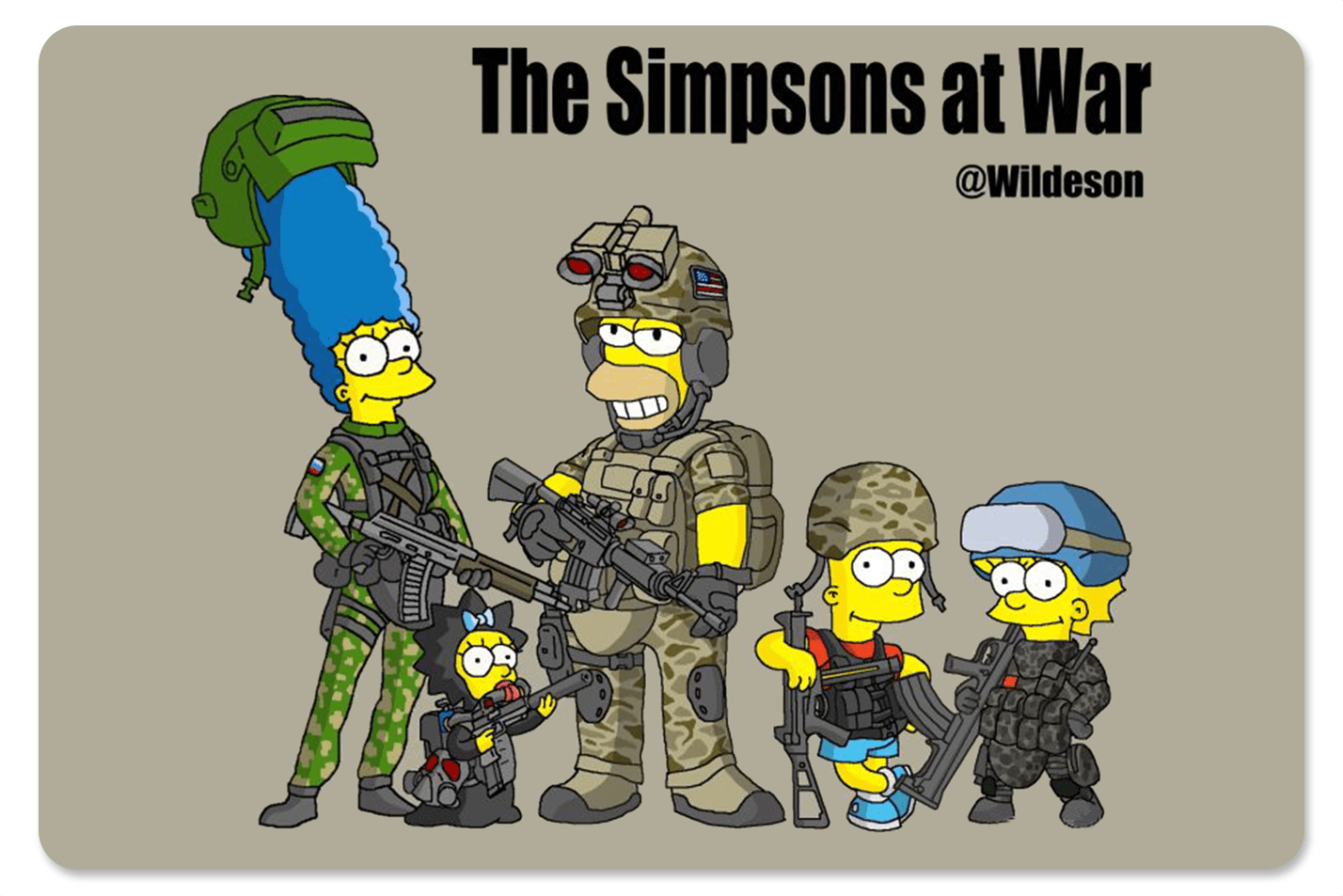 Retro The Simpsons At War Metal Poster Simpson Wall Decor Metal Tin ...