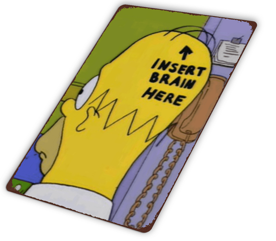 Retro The Simpsons Metal Tin Sign Fool Homer Simpson Poster Wall Decor ...