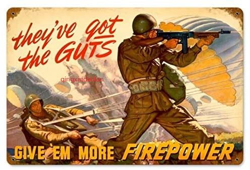 Retro They've Got The Guts Metal Signs Military Aluminum Sign Plaques ...