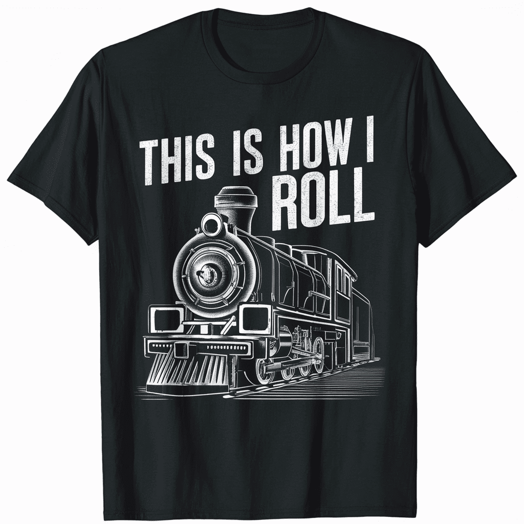 Retro This is How I Roll Train Vintage Steam Engine Tee - Walmart.com