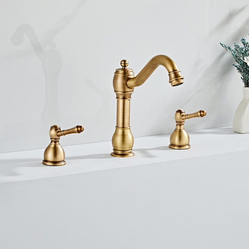 Retro Three Hole Split Type Water Tap for Wash Basin and Bathroom Sink ...