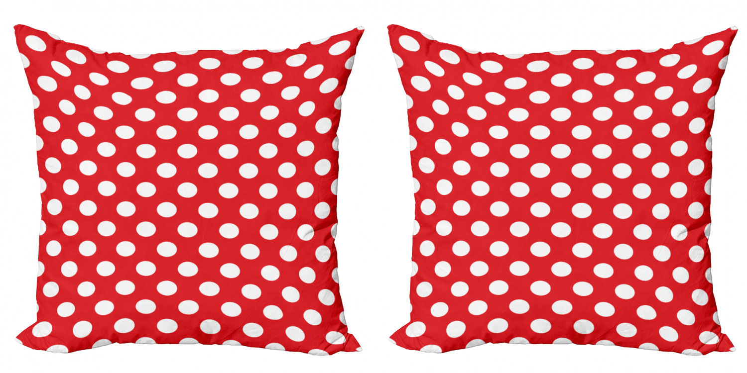Ambesonne Retro Throw Pillow Cover 2 Pack, Pop Art White Polka Dots, 20 ...