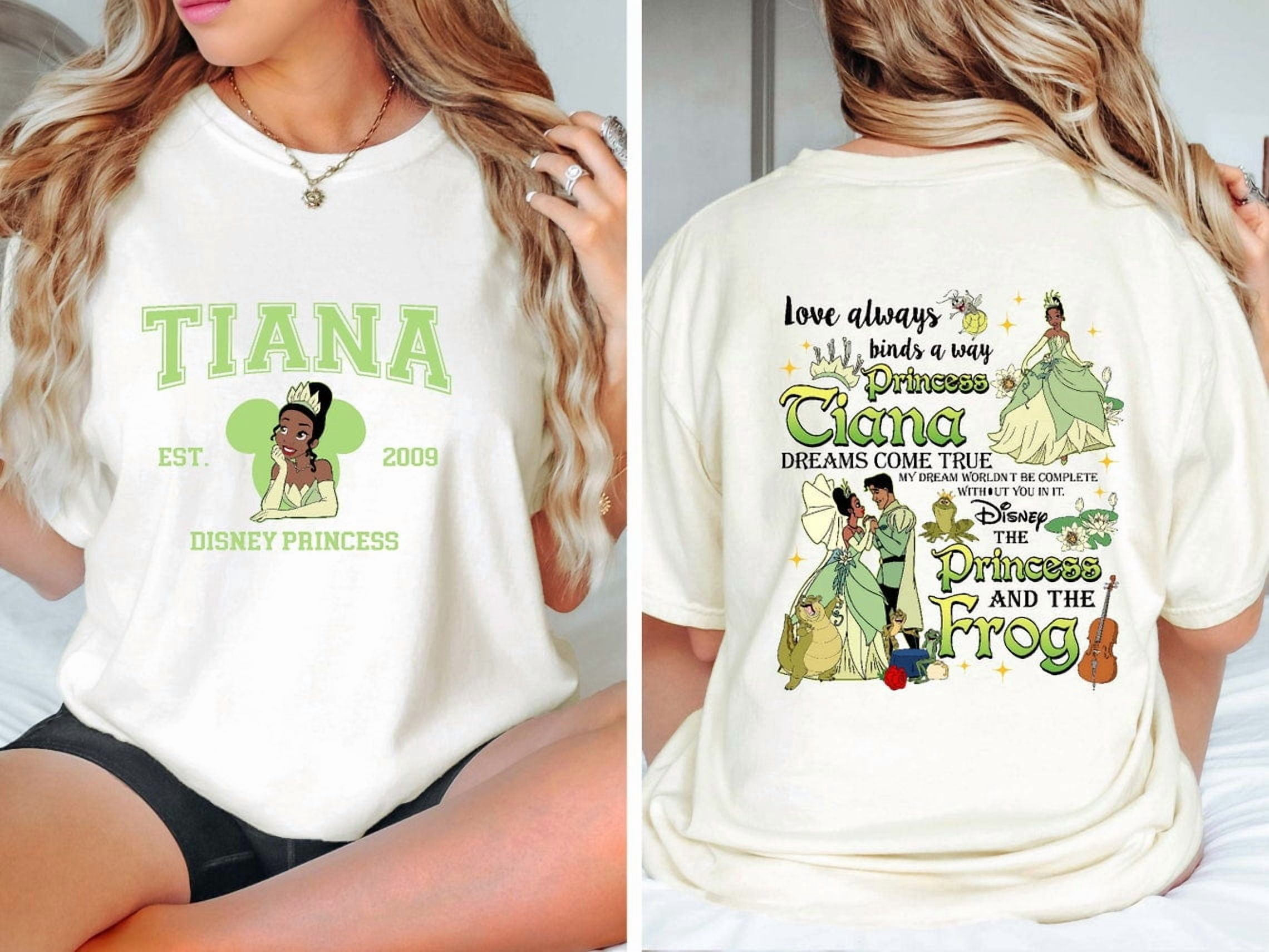 Retro Tiana Princess Comfort Color T-Shirt, Disney Princess Shirt ...