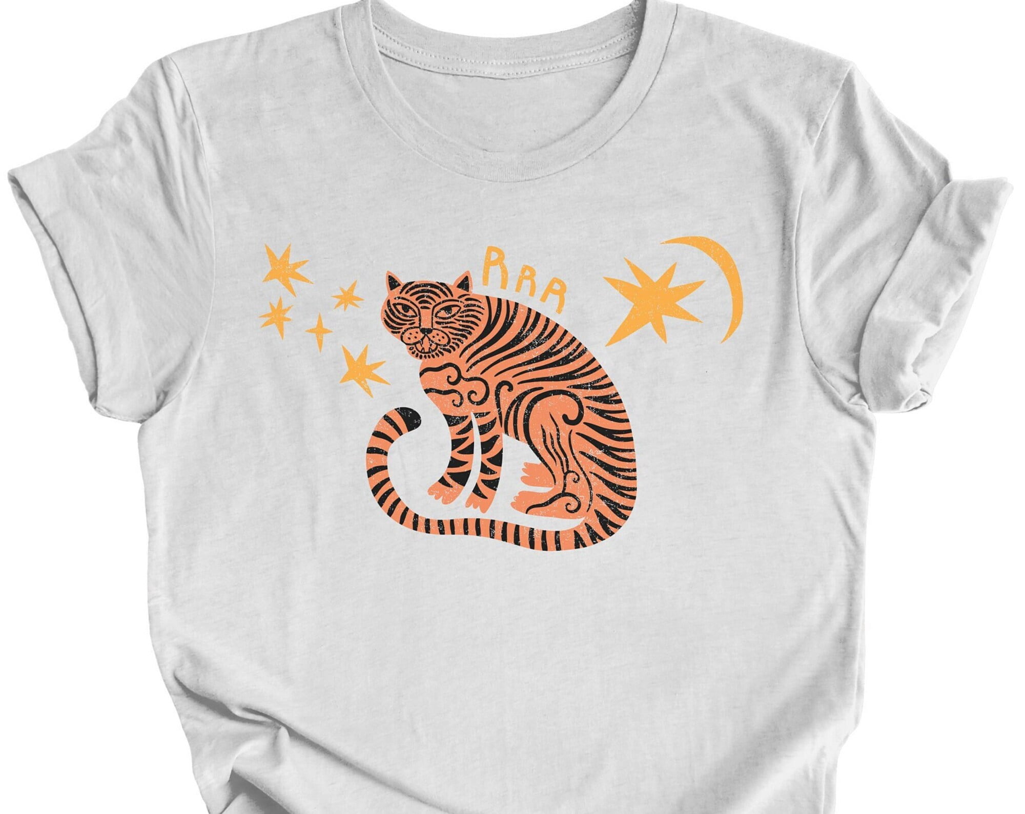 Retro Tiger Shirt Retro Tiger Graphic Tee Boho Tiger Shirt Inspired ...