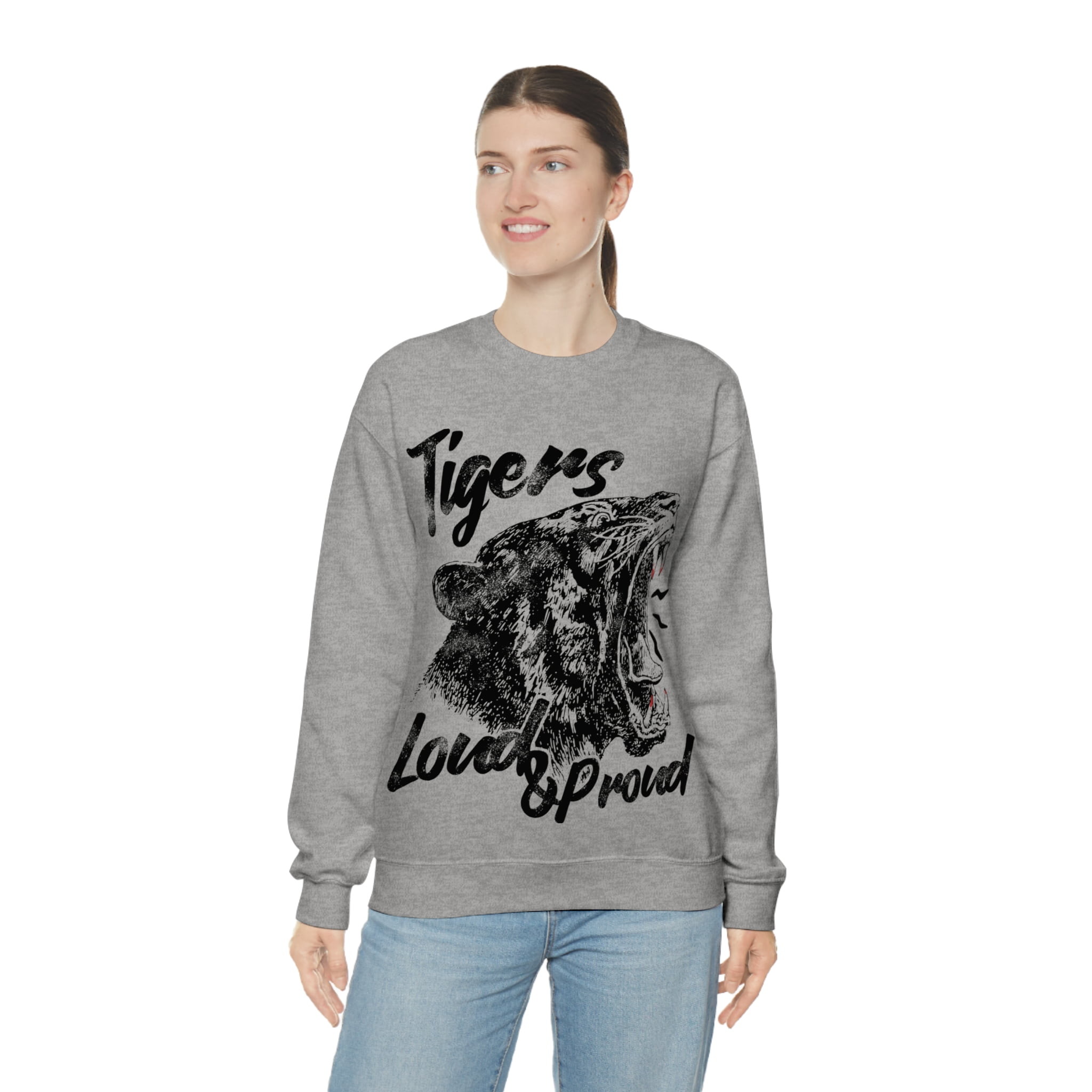 Retro Tigers School Spirit Tiger Mascot Football Mom Vintage Sweatshirt ...