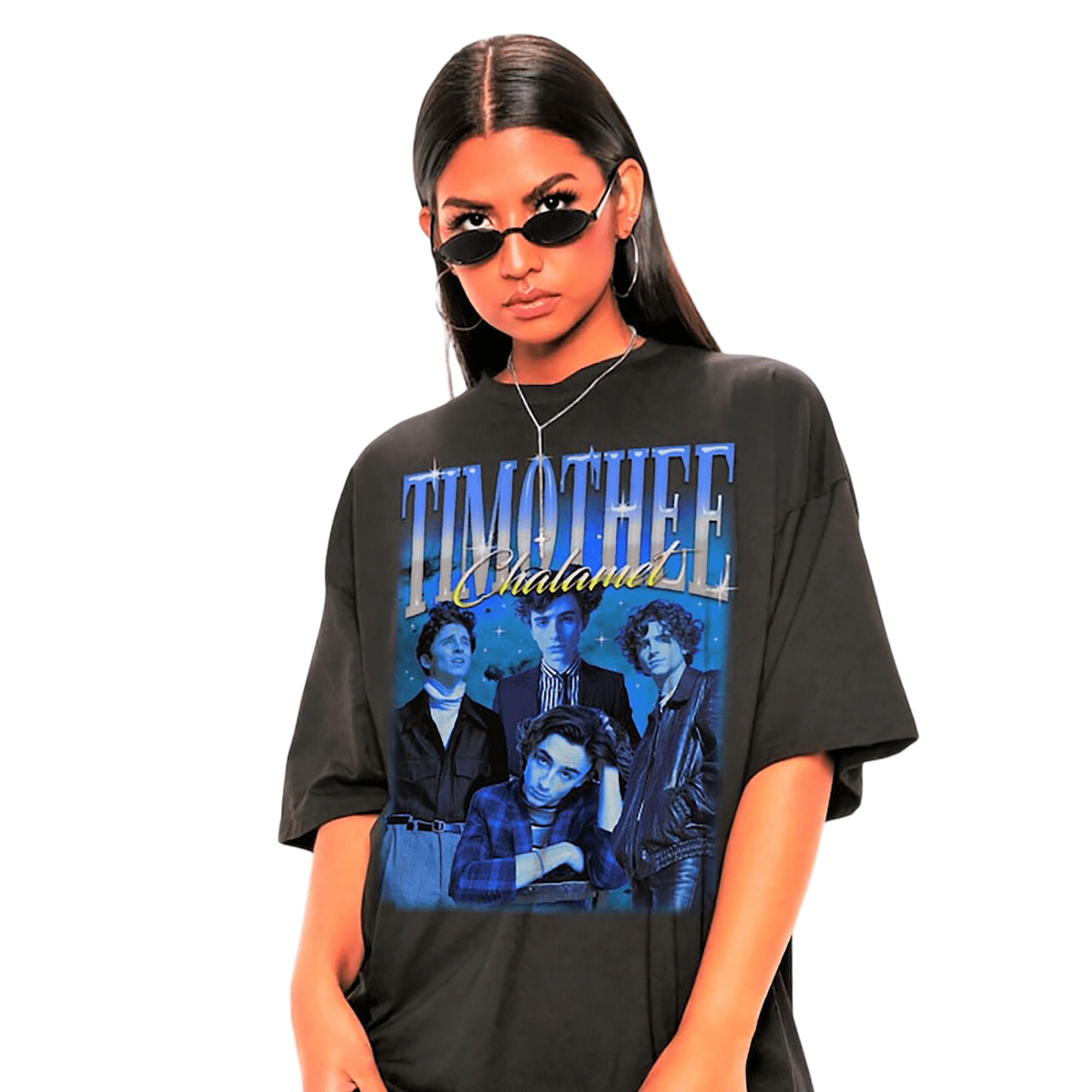 Retro Timothée Chalamet Unisex Classic 2D T-Shirt - 90s Art Tee ...