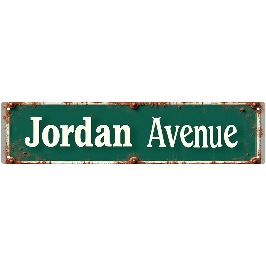 Retro Tin Sign 16*4 Inch Jordan Avenue Sign - For Man Cave, Bar ...