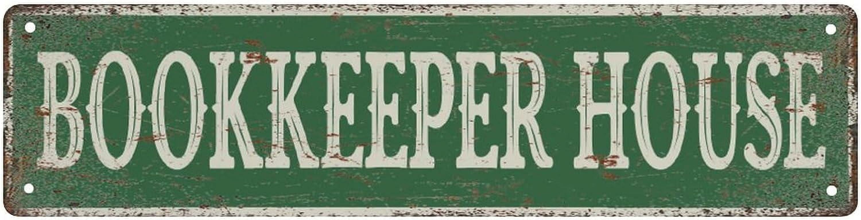 Retro Tin Sign Bookkeeper House Vintage Signs Retro Tin Signs Aluminum ...