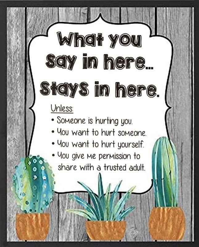 Retro Tin Sign Confidentiality Rules School Counselor Gifts Modern ...