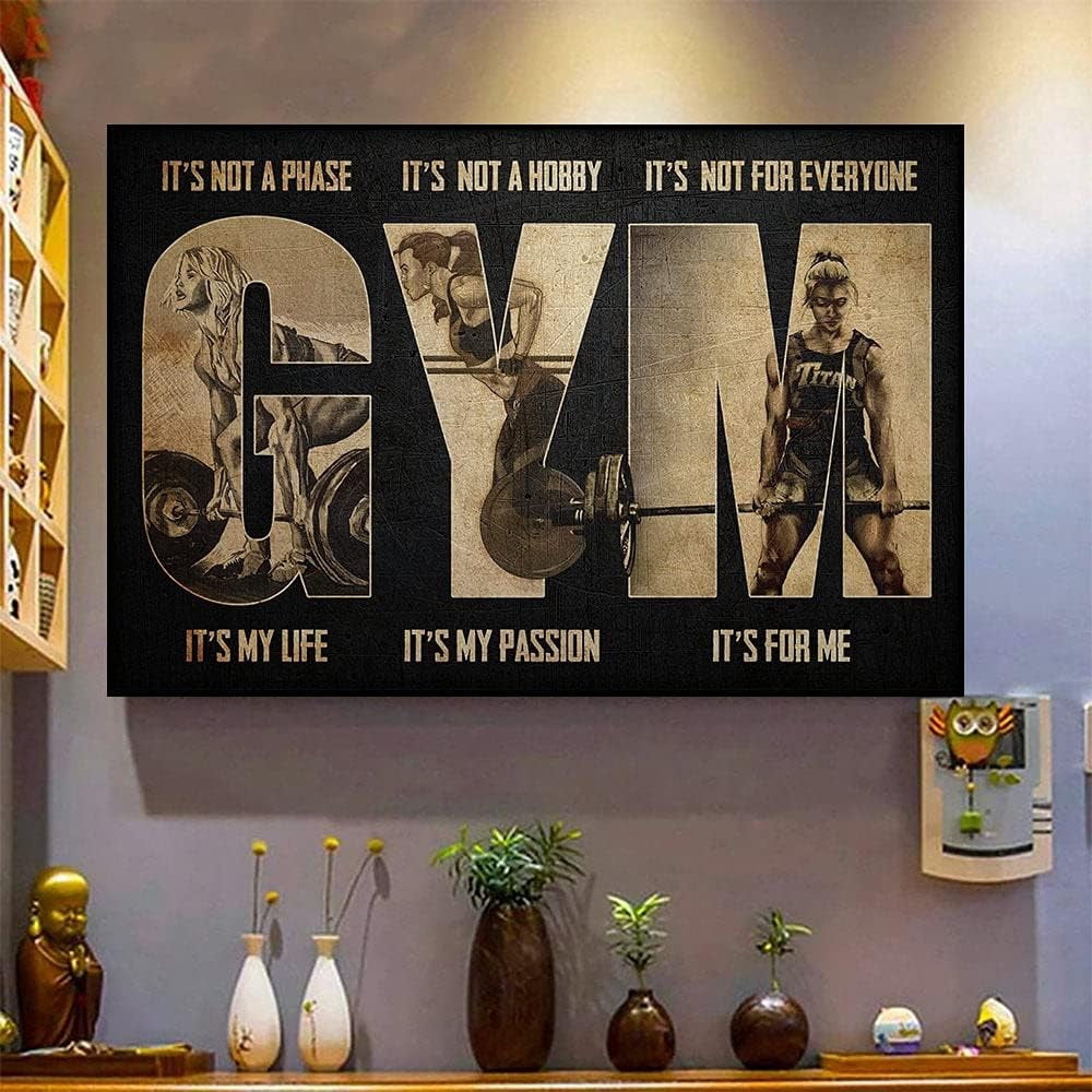 Retro Tin Sign Gym It's My Life Barbell Bodybuilding Bodybuilder Gym ...