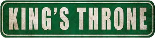 Retro Tin Sign - King's Throne Metal Sign, Funny Bathroom Rustic Metal ...