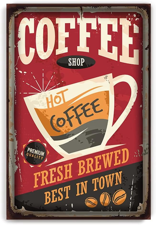 Retro Tin Sign Metal Poster Vintage Wall Decor Coffee Kitchen for Pub ...