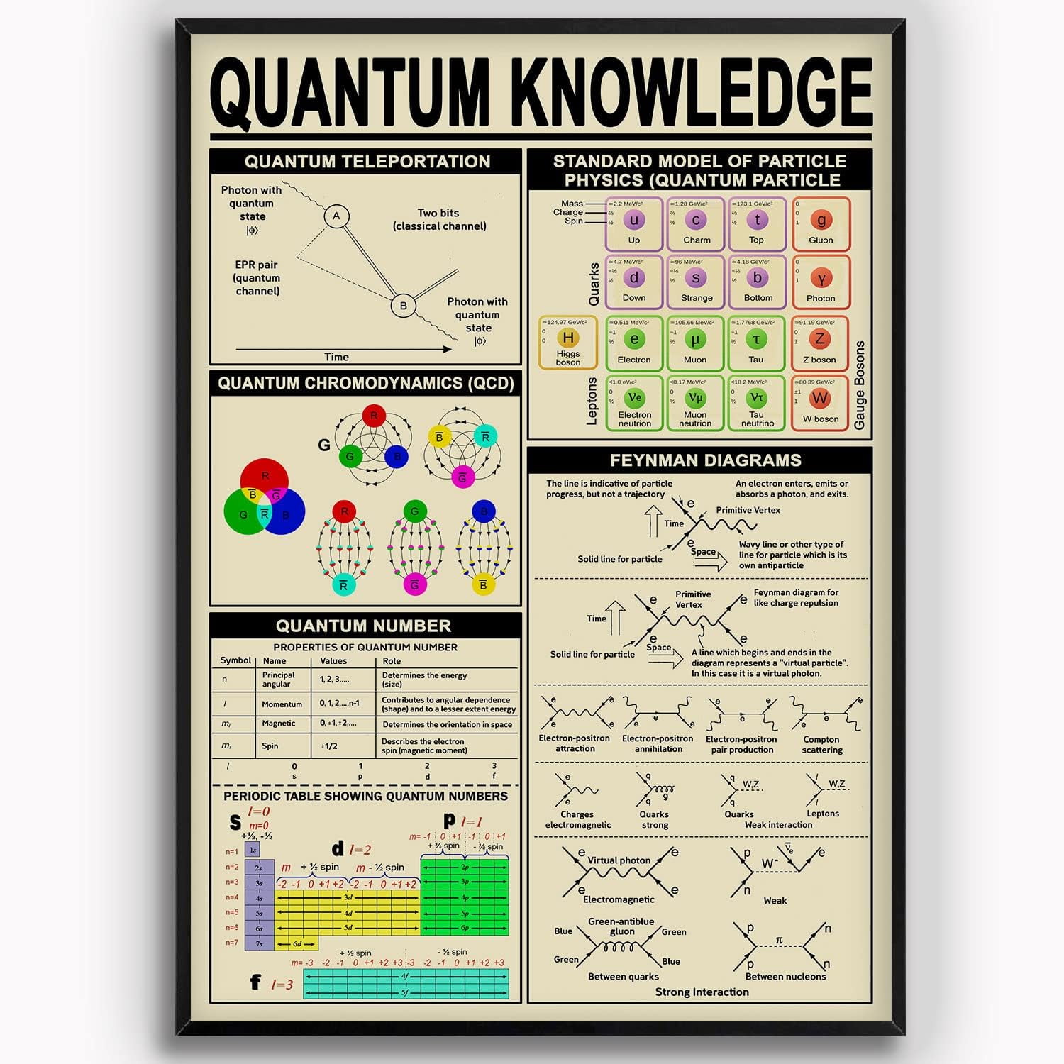 Retro Tin Sign Quantum Knowledge Physics Guid Physics Teachers Students ...