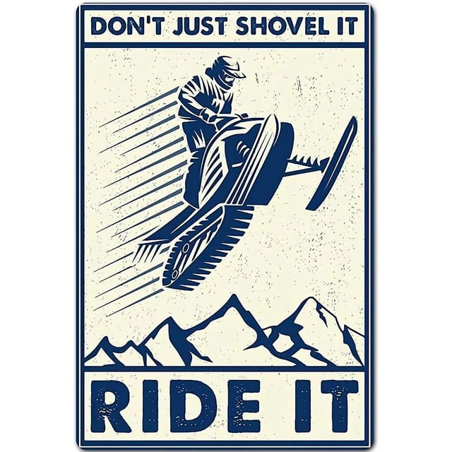 Retro Tin Sign Snowmobile Poster Retro Tin Sign Sign for Street Garage ...