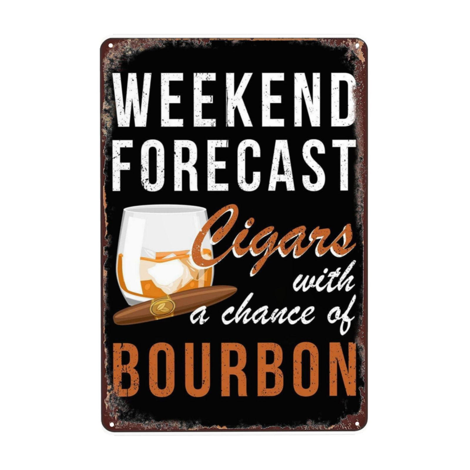 Retro Tin Signs Bourbon And Cigars Vintage Metal Signs Posters For ...