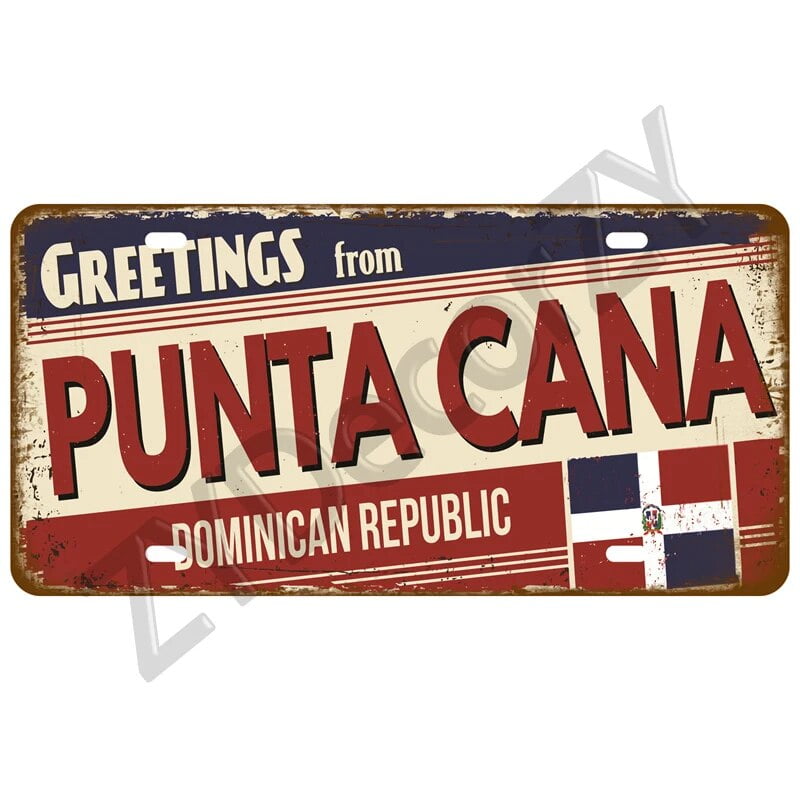 Retro Tinplates Plate Landmark Country Metal Sign Plaque Metal Vintage ...