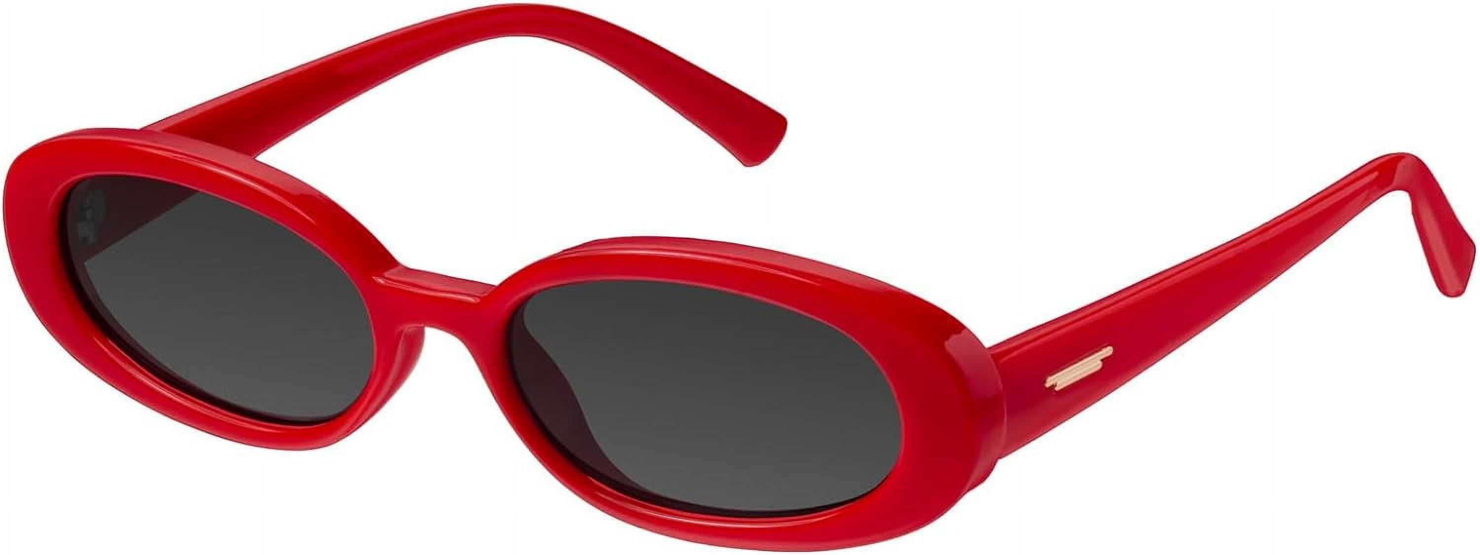 Retro Tiny Oval Sunglasses for Women with Small Face Narrow Style ...